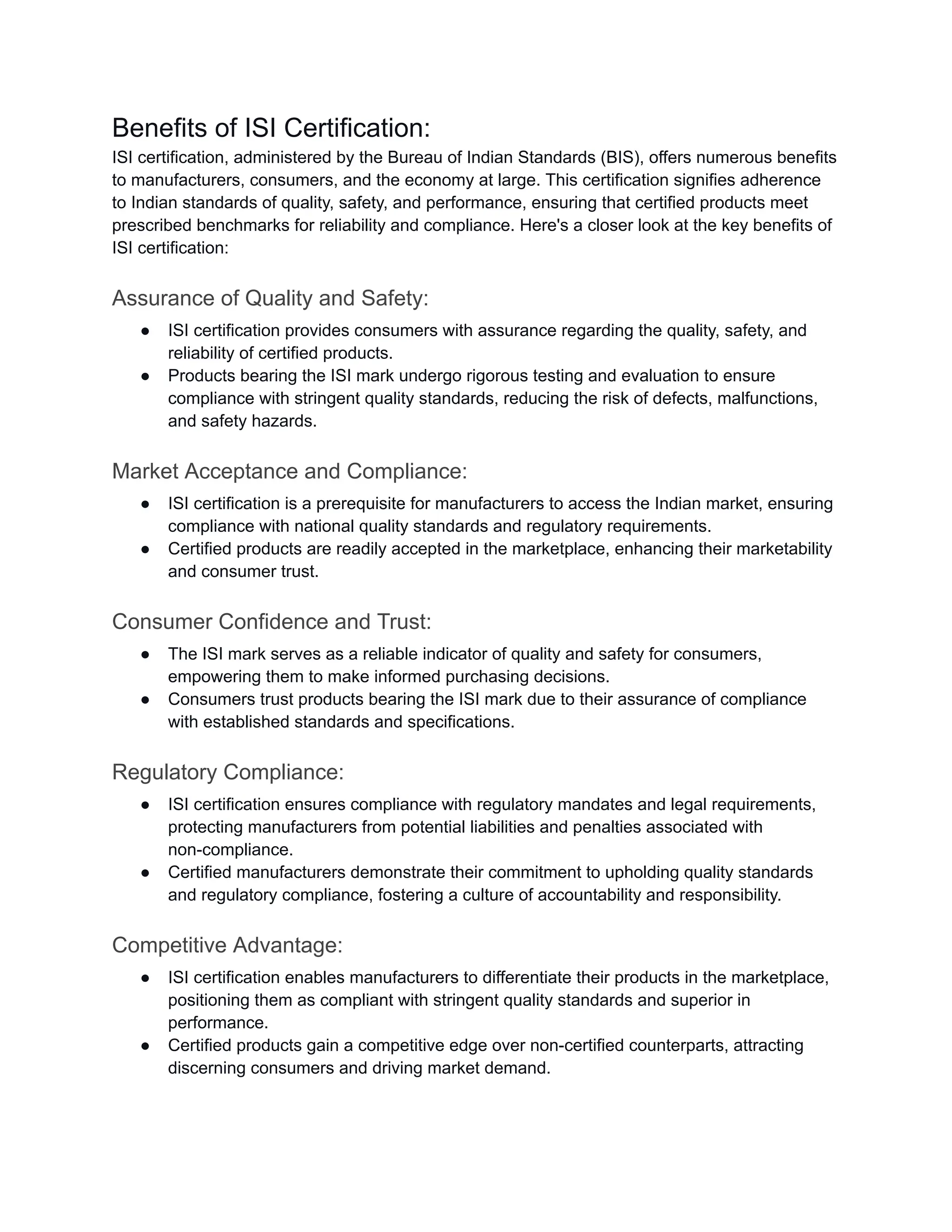 Understanding The Indian Standards Institution (ISI) Certification ...