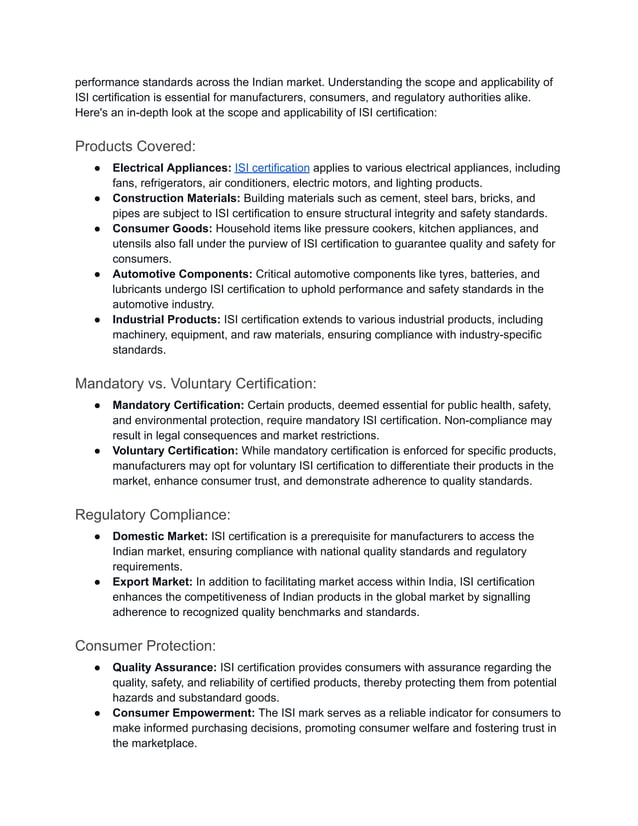 Understanding The Indian Standards Institution (ISI) Certification ...