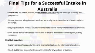 The Ultimate Guide to Intake in Australia for International Students | PPT