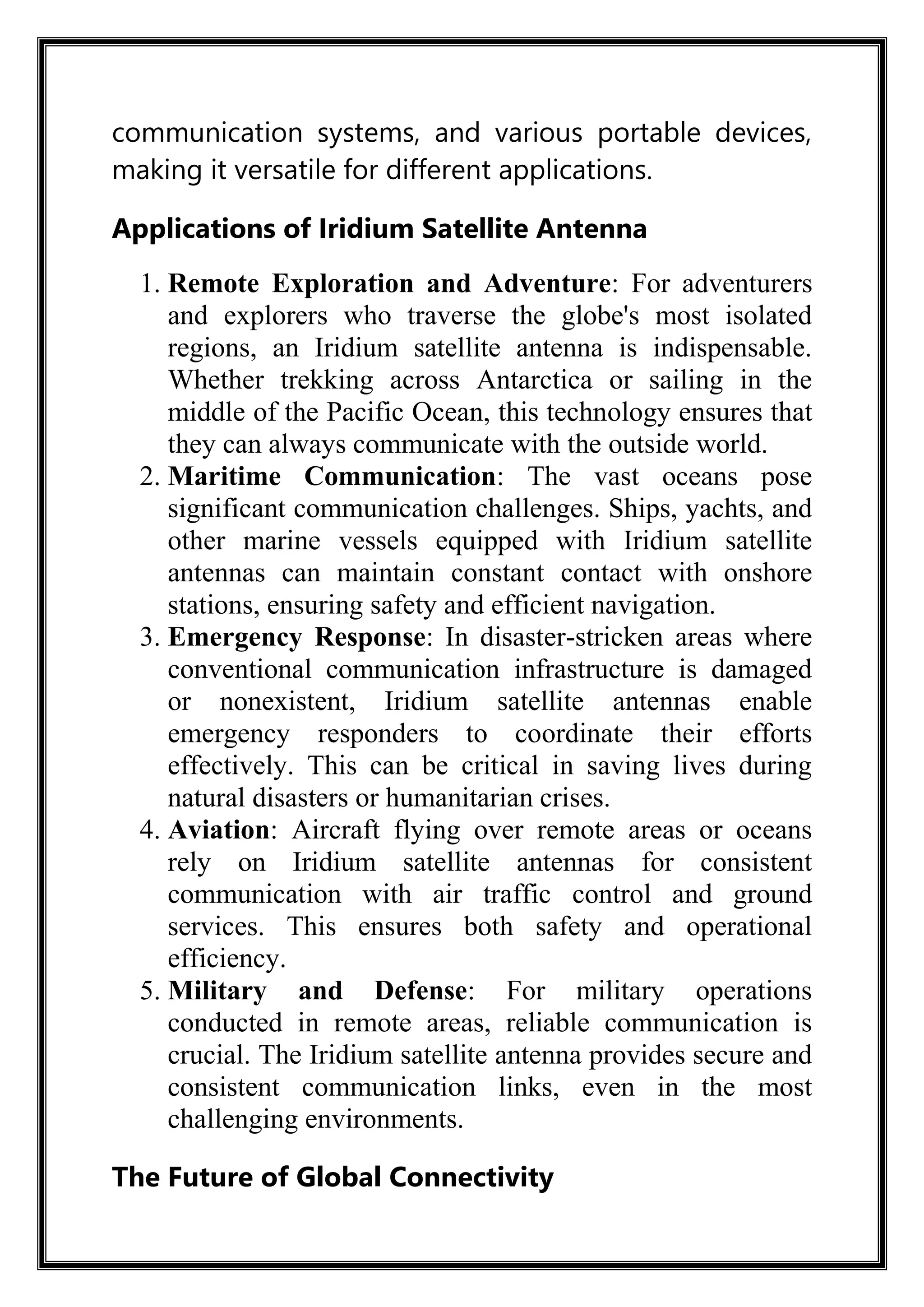 Understanding the Iridium Satellite Antenna: A Key to Global ...