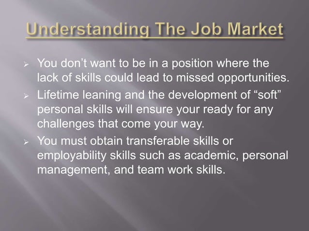 Understanding the job market | PPT