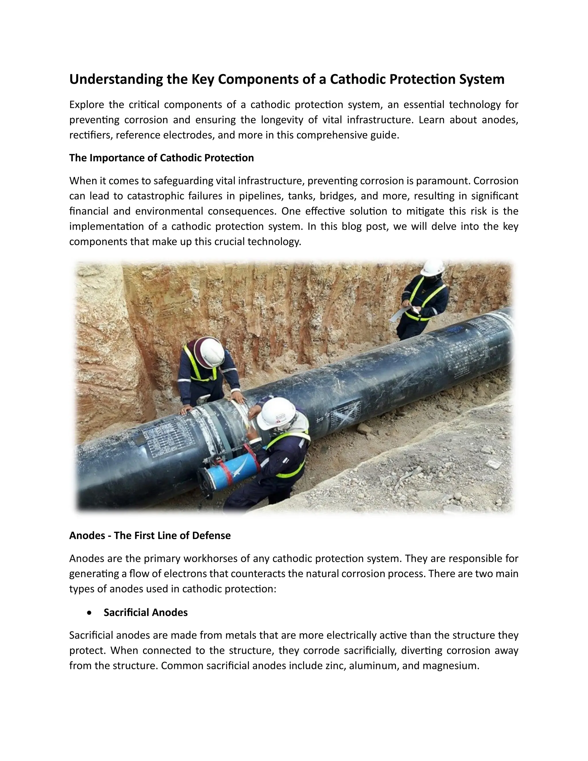 Understanding the Key Components of a Cathodic Protection System | PDF