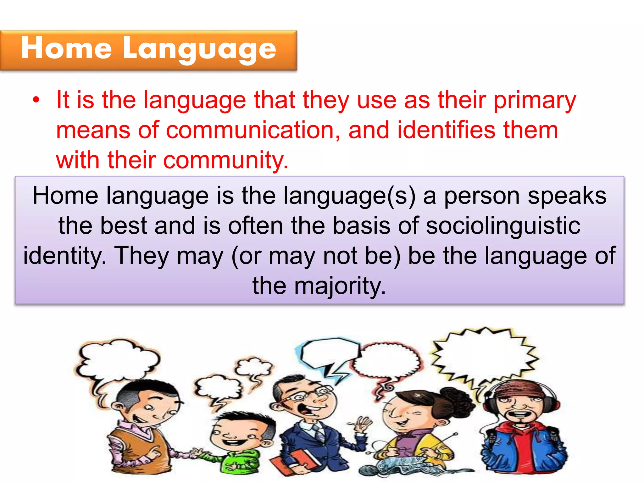 Understanding the language background of the students - Home language ...