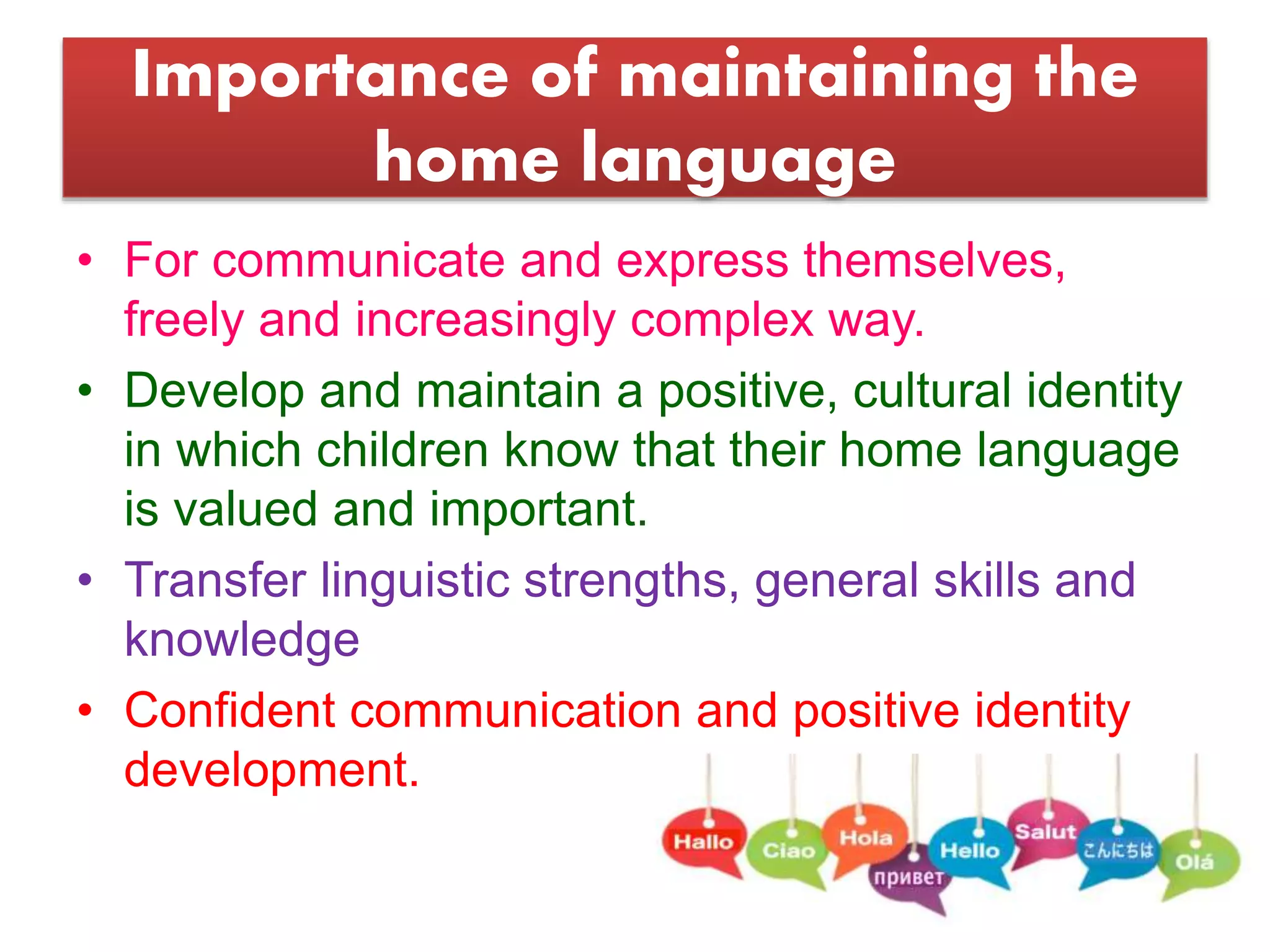 Understanding the language background of the students - Home language ...