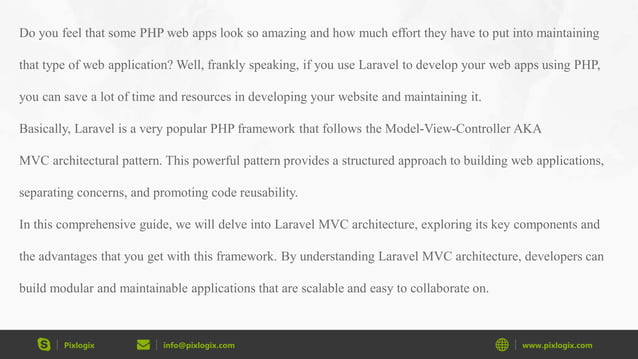 Understanding The Laravel Mvc Architecture Pdf Web Development Internet
