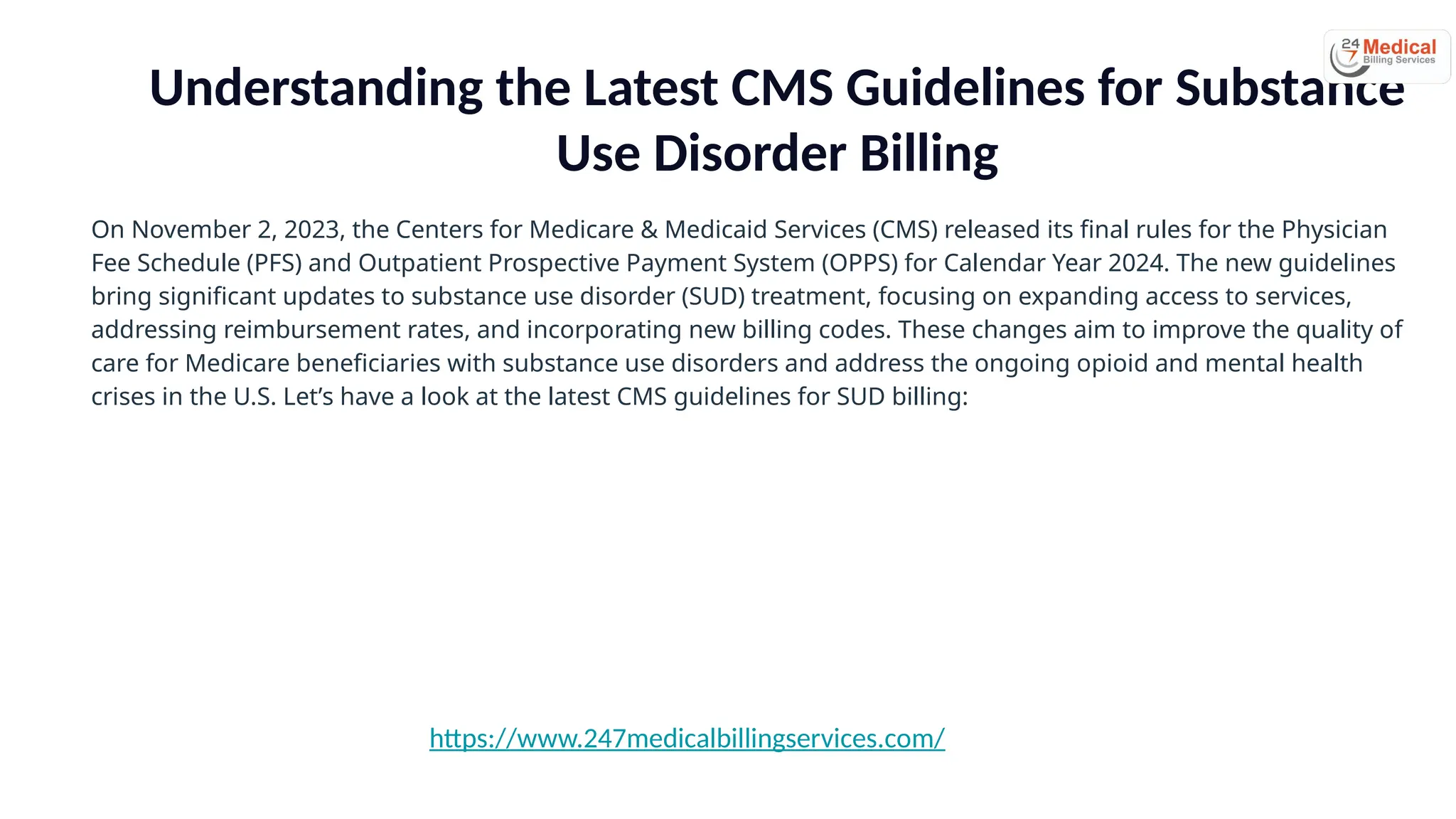 Understanding the Latest CMS Guidelines for Substance Use Disorder ...