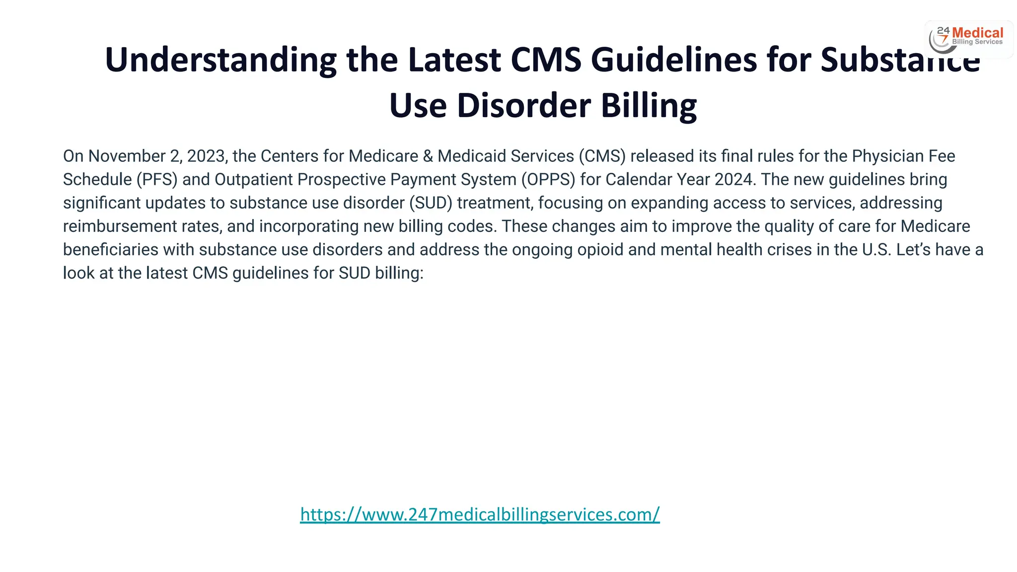 Understanding the Latest CMS Guidelines for Substance Use Disorder ...