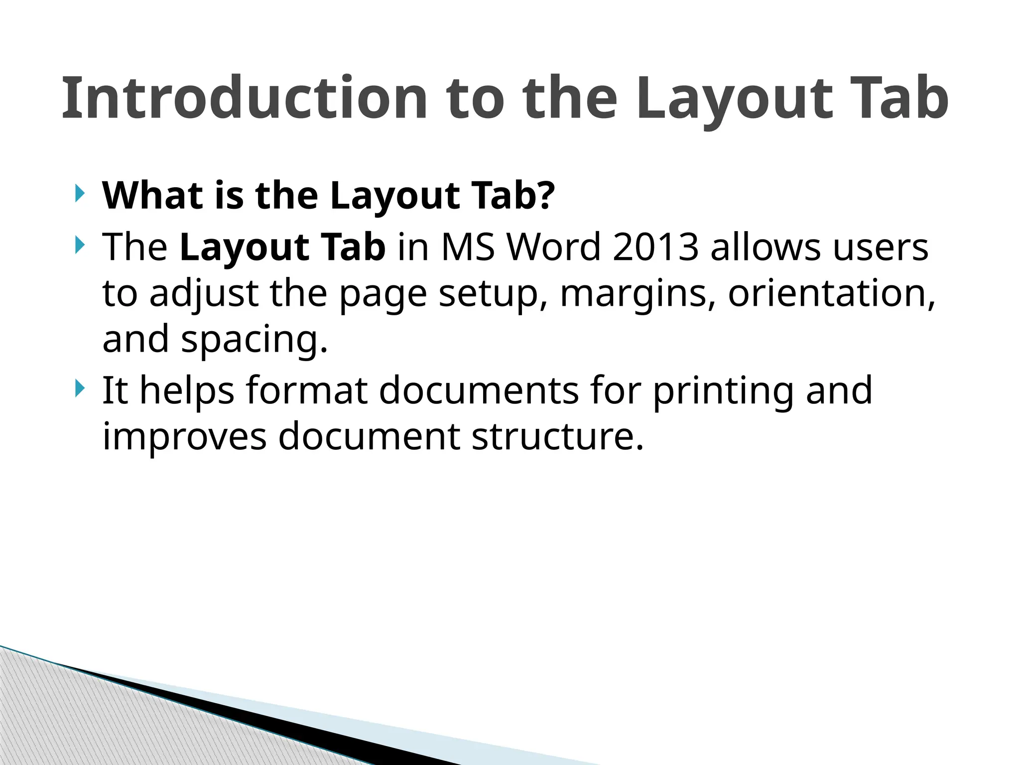 Understanding the Layout Tab in MS Word 2013.pptx