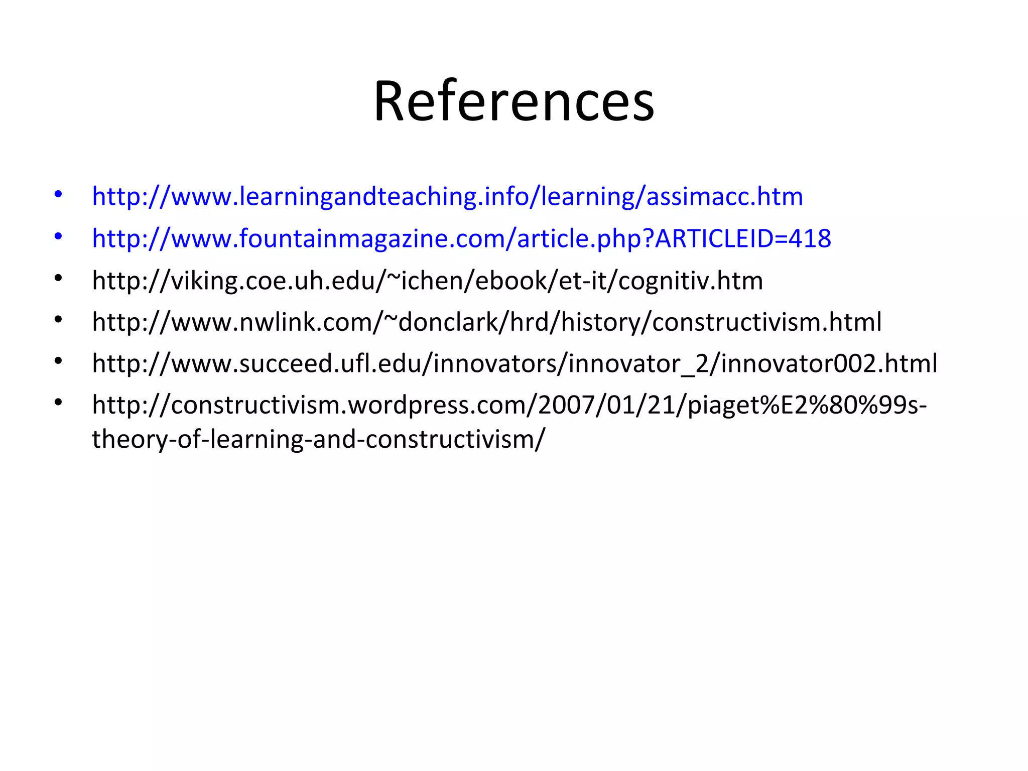 Understanding the learner piaget’s theorem | PPT