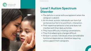 Understanding the Levels of Autism - Advancells | PDF
