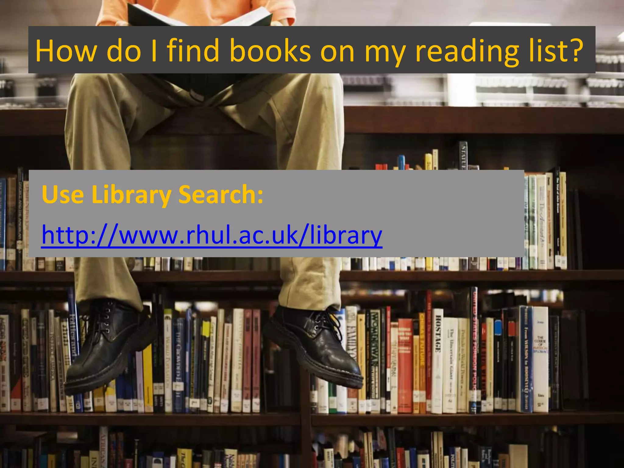 Understanding the libraries at Royal Holloway, University of London | PPTX