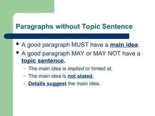 Understanding the Main Idea Presentation.ppt