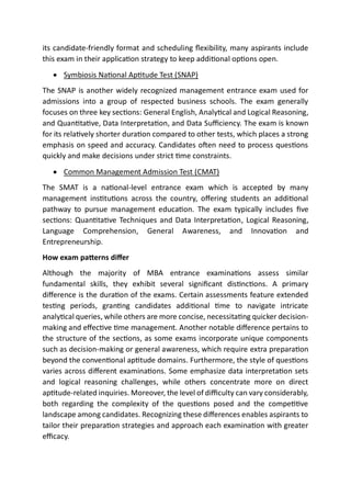 Understanding The MBA Entrance Exam Landscape In India | PDF
