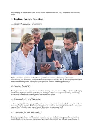 Understanding the Meaning of Equity in Education | Future Education ...