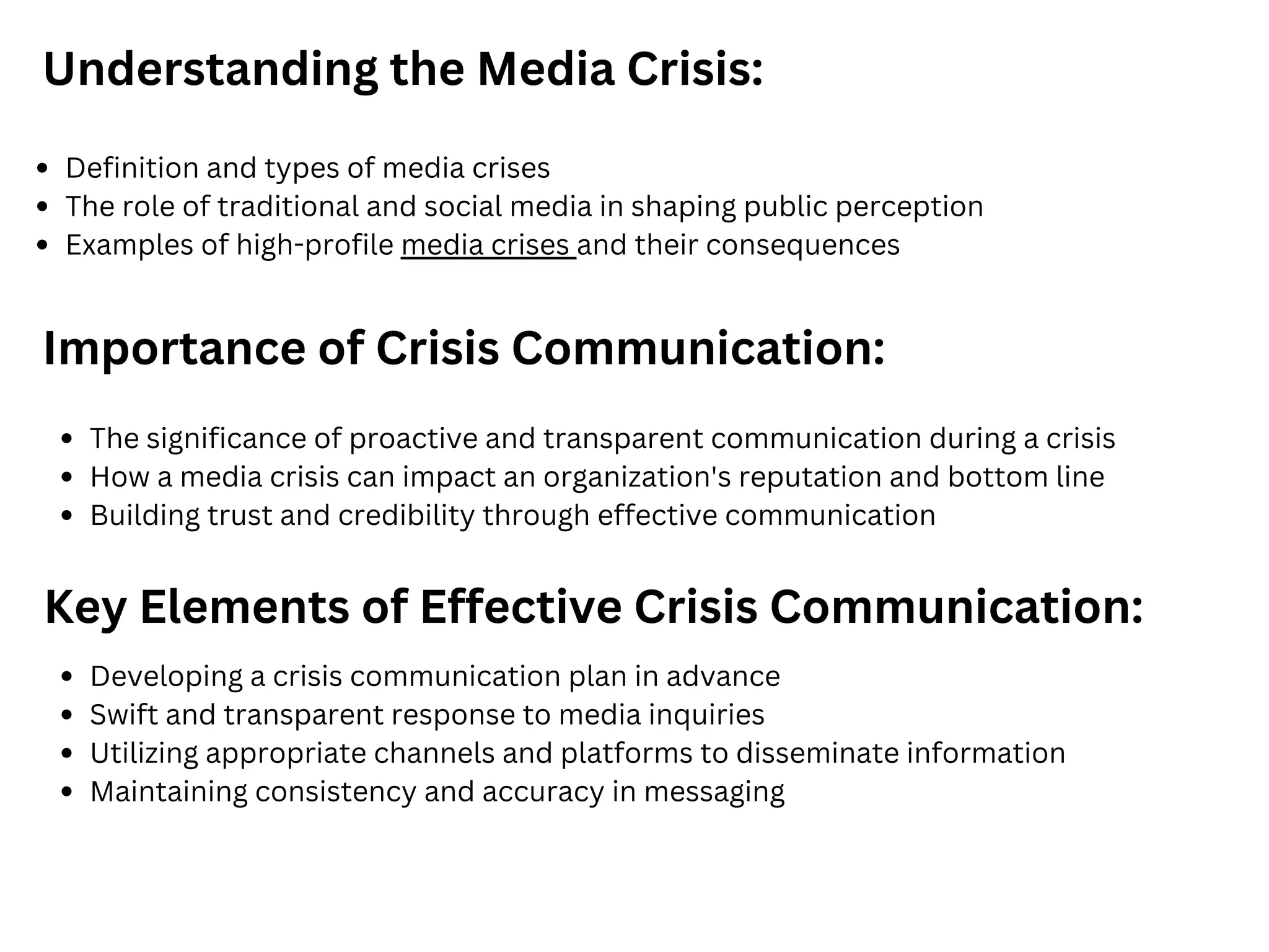 Understanding the Media Crisis Challenges and Solutions for the Modern ...