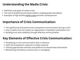 Understanding the Media Crisis Challenges and Solutions for the Modern ...
