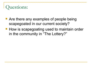 Understanding Themes In The Lottery | PPT