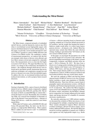 Understanding the mirai botnet | PDF