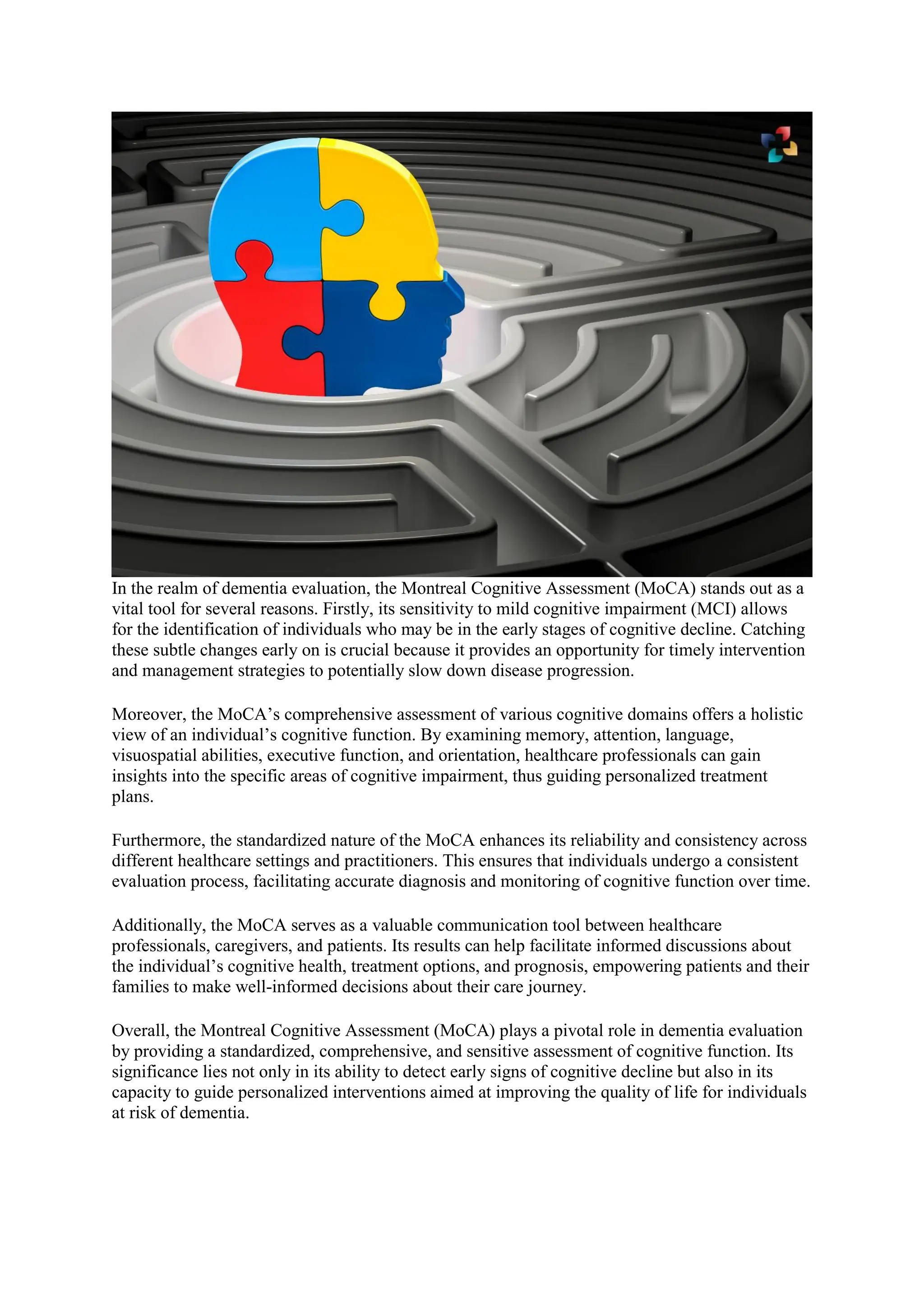 Montreal Cognitive Assessment (MoCA) Test for Dementia | The ...