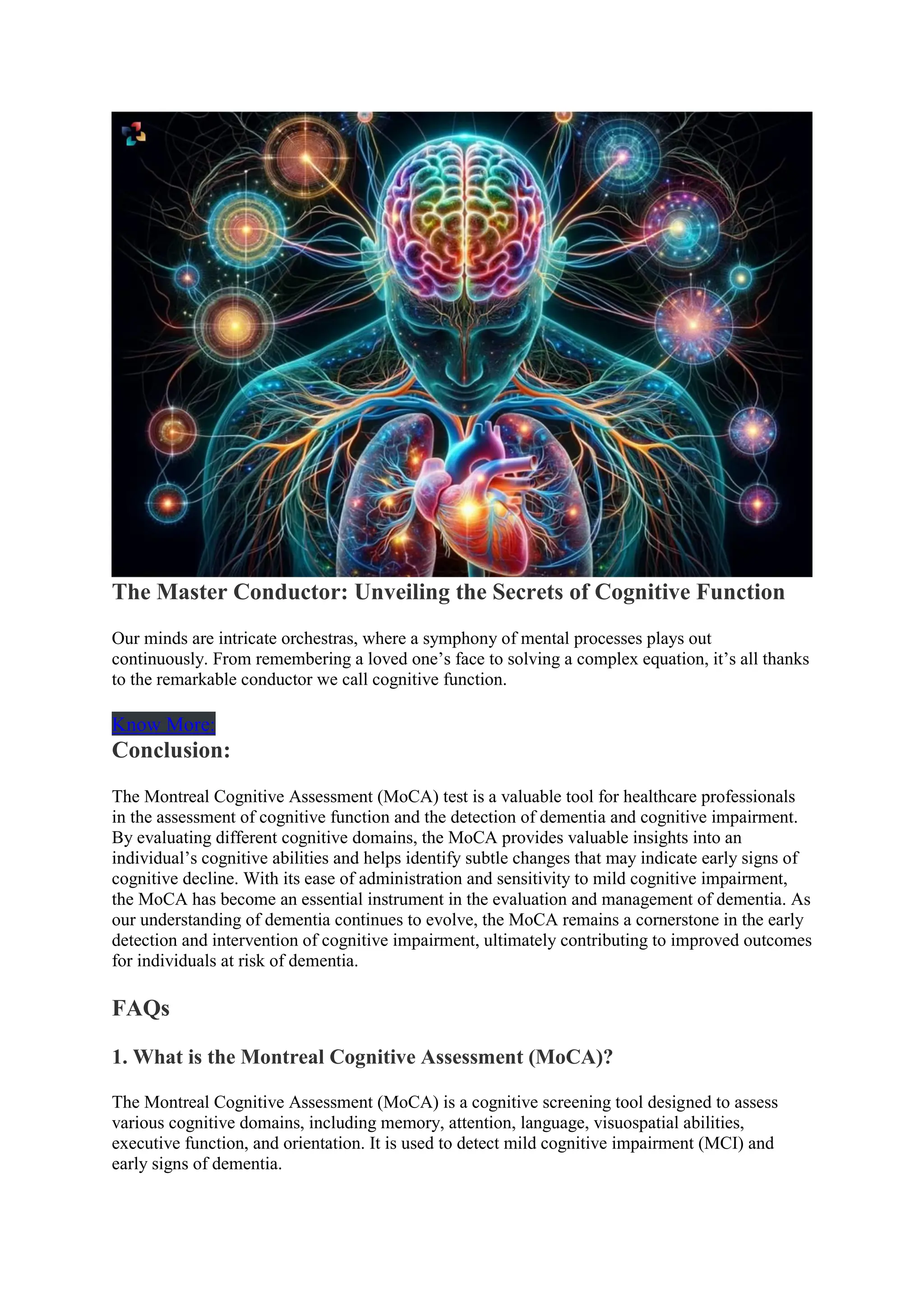 Montreal Cognitive Assessment (MoCA) Test for Dementia | The ...