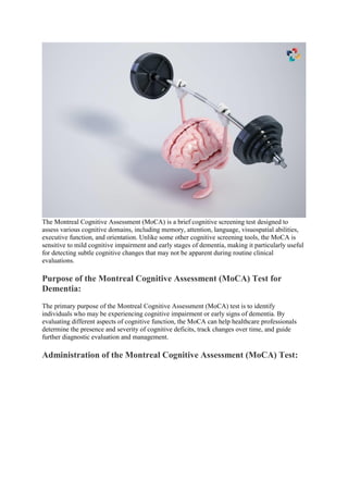 Montreal Cognitive Assessment (MoCA) Test for Dementia | The ...