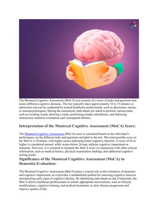 Montreal Cognitive Assessment (MoCA) Test for Dementia | The ...