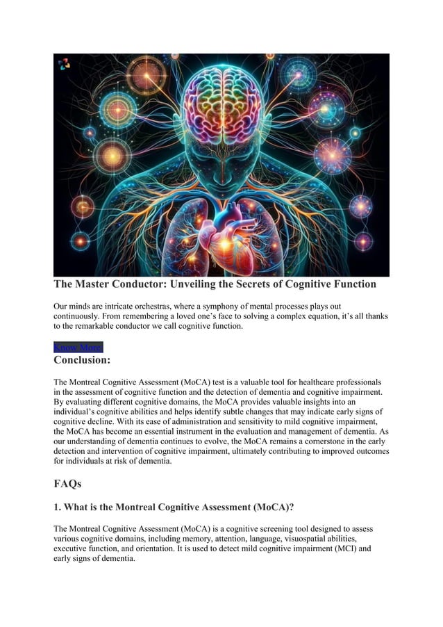 Montreal Cognitive Assessment (MoCA) Test for Dementia | The ...