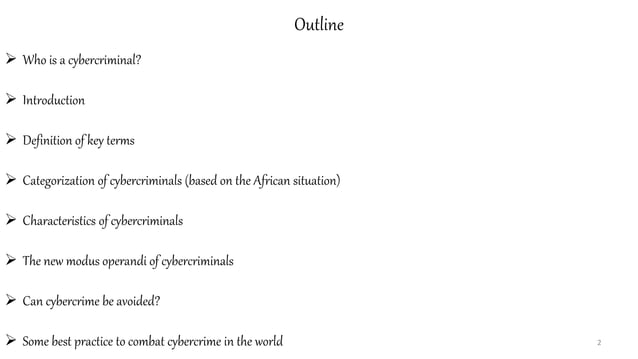 Understanding the new modus operandi of cybercriminals | PPT