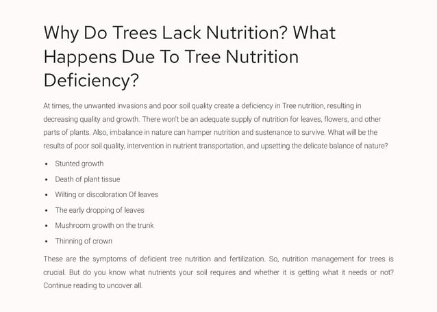 Understanding the Nutritional Needs of Trees A Guide to Growth ...