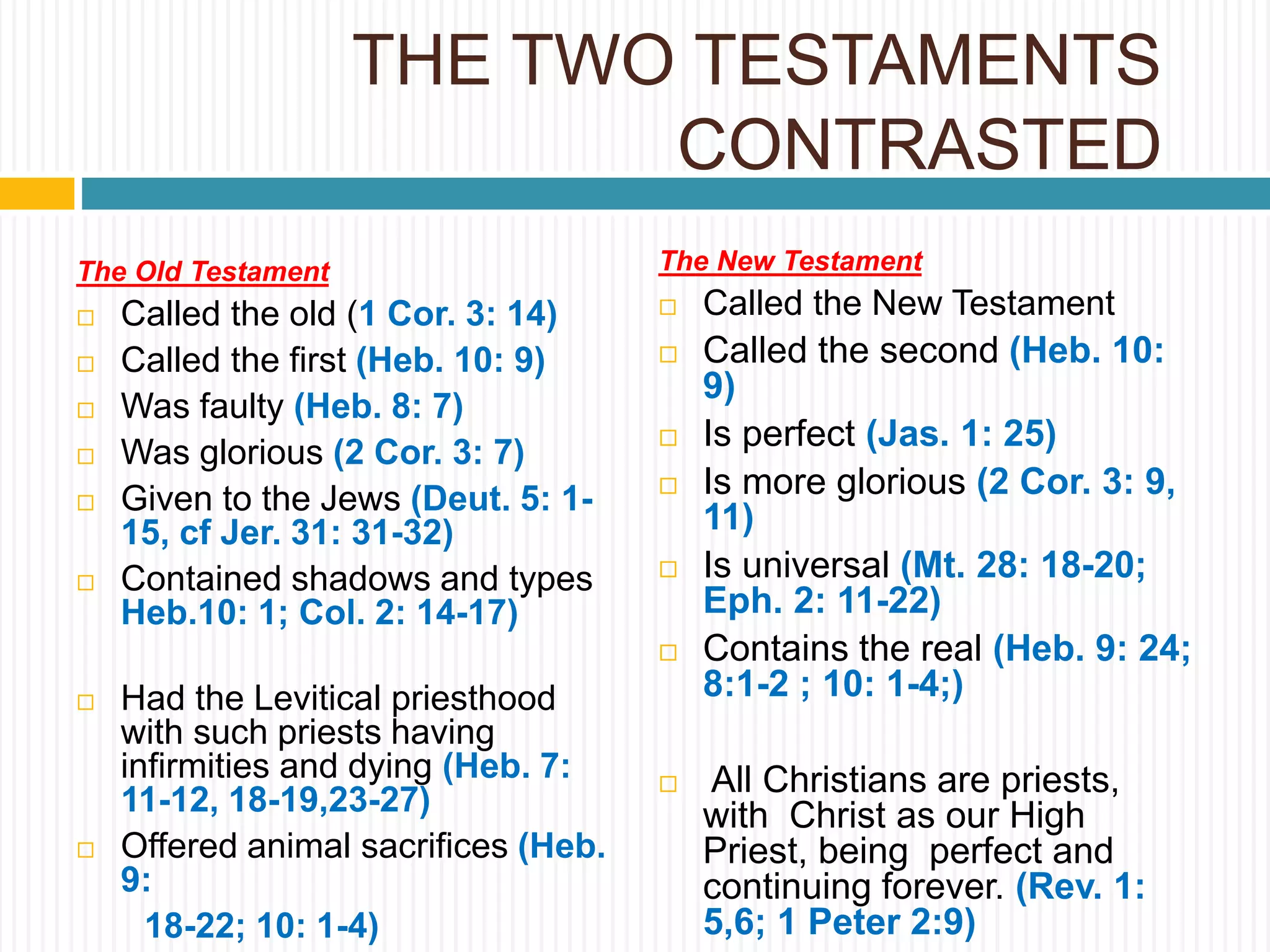 Understanding the old and new testament | PPTX