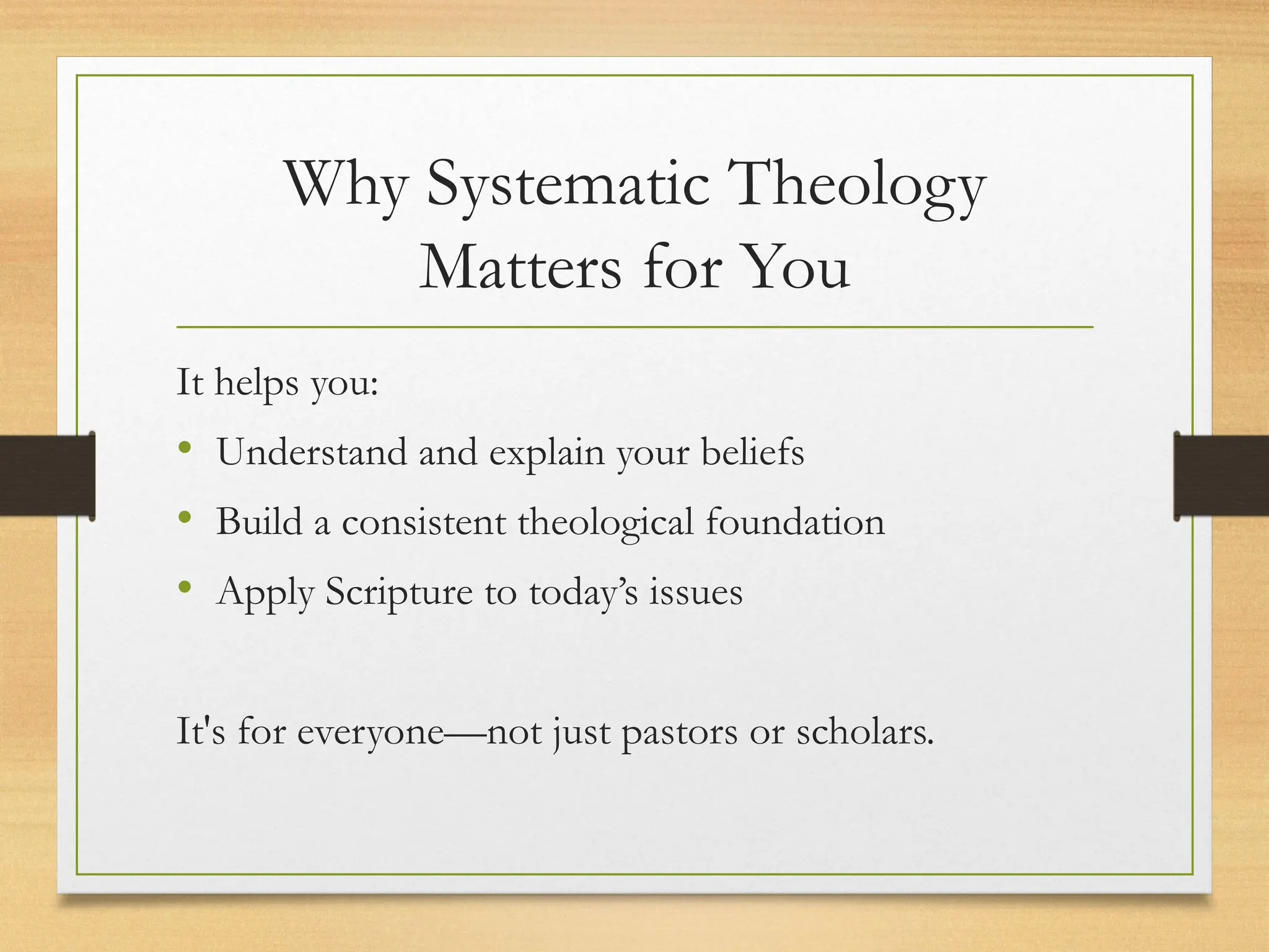 Explore Biblical & Systematic Theology Basics | PPTX