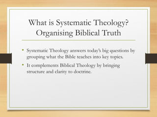 Explore Biblical & Systematic Theology Basics | PPTX