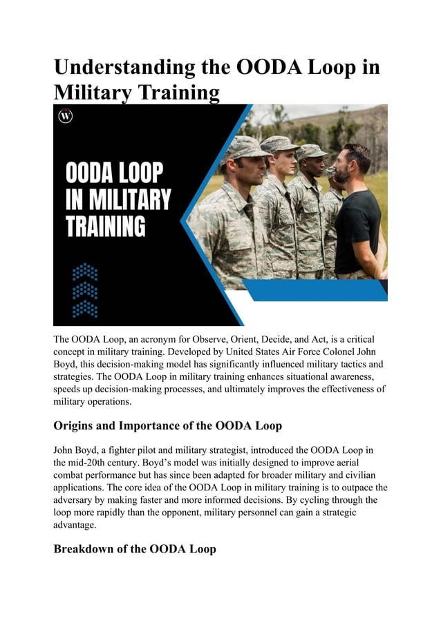 OODA Loop in Military Training: Implementation and 5 Benefits | CIO ...