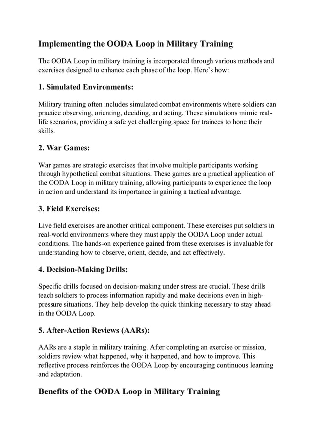 OODA Loop in Military Training: Implementation and 5 Benefits | CIO ...