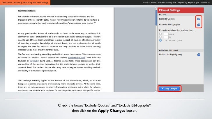 Understanding the originality reports (for students)