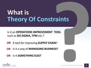 Understanding theory of constraints | PPT