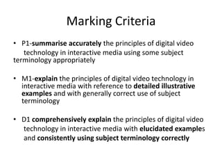 Understanding the principles of digital video daniel miller work | PPTX