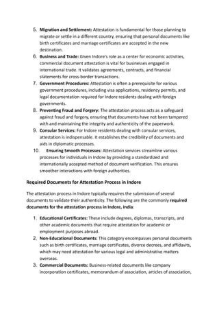 Understanding The Process of Attestation Services In Indore, India | PDF