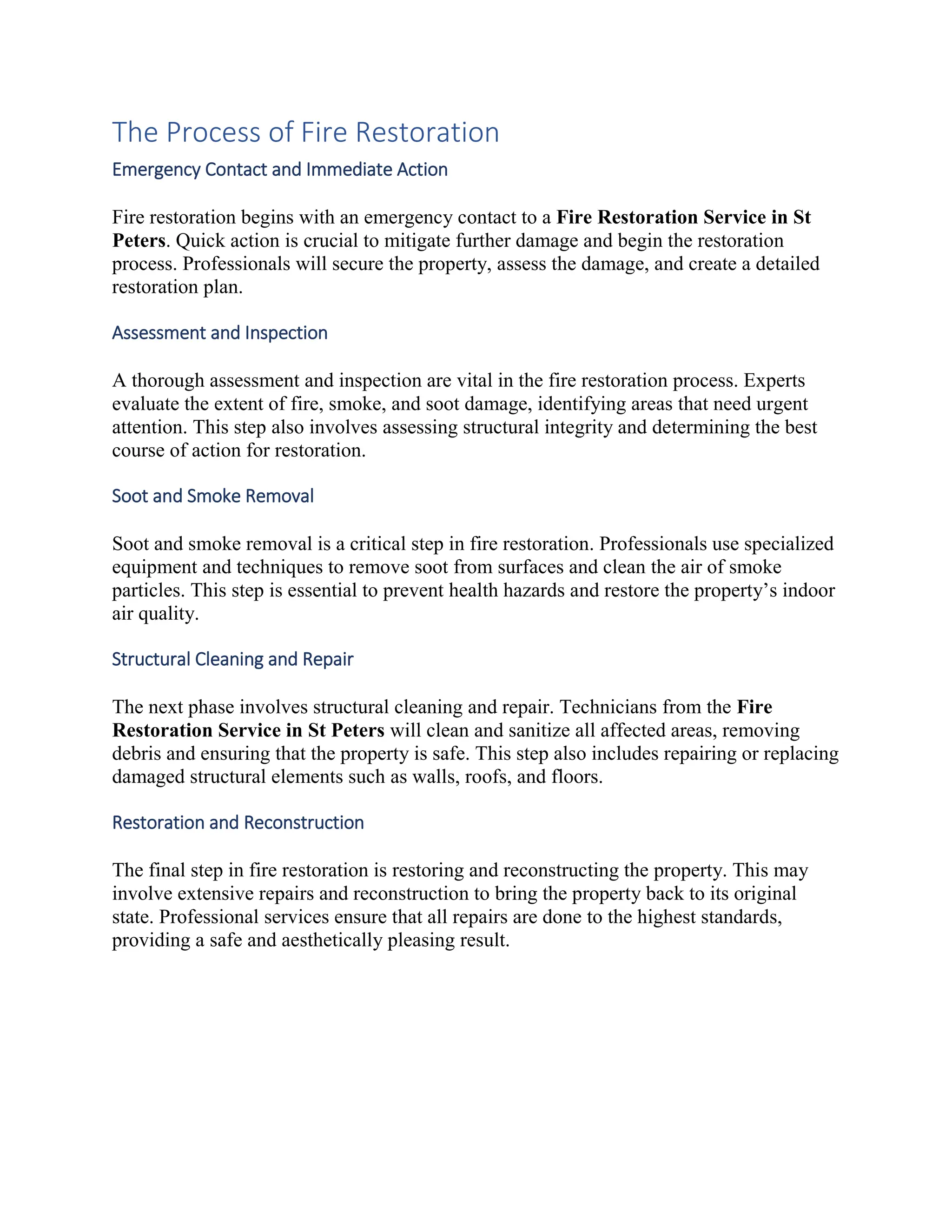 Understanding the Process of Restoration: A Comprehensive Guide | PDF