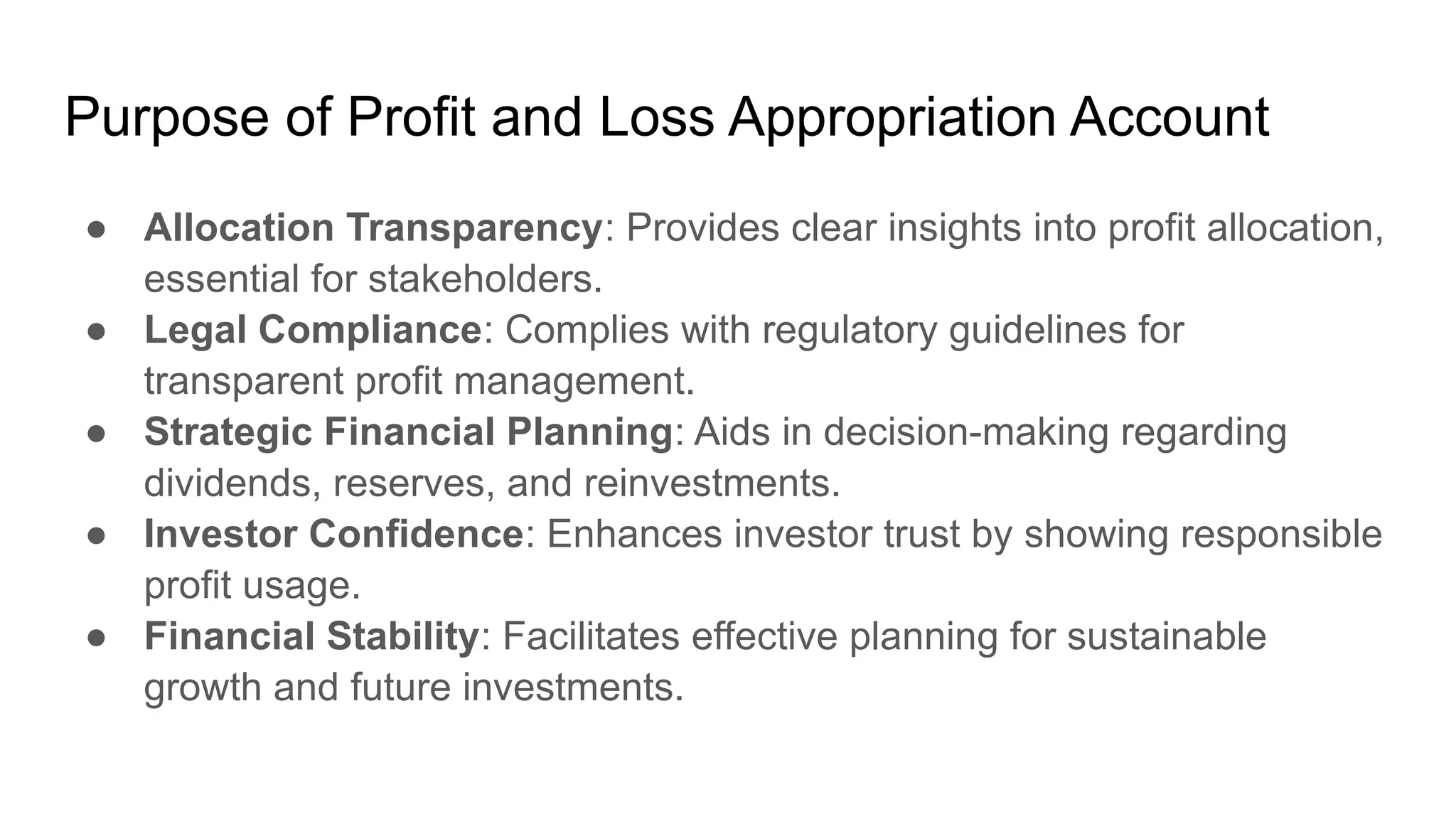 Understanding the Profit and Loss Appropriation Account: Structure and ...