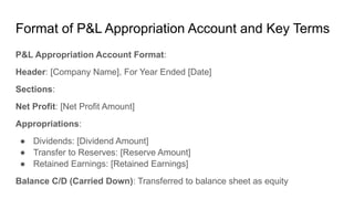 Understanding the Profit and Loss Appropriation Account: Structure and ...
