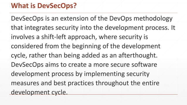 Understanding the Relationship between DevOps and DevSecOps: A Comprehensive Guide | PPTX