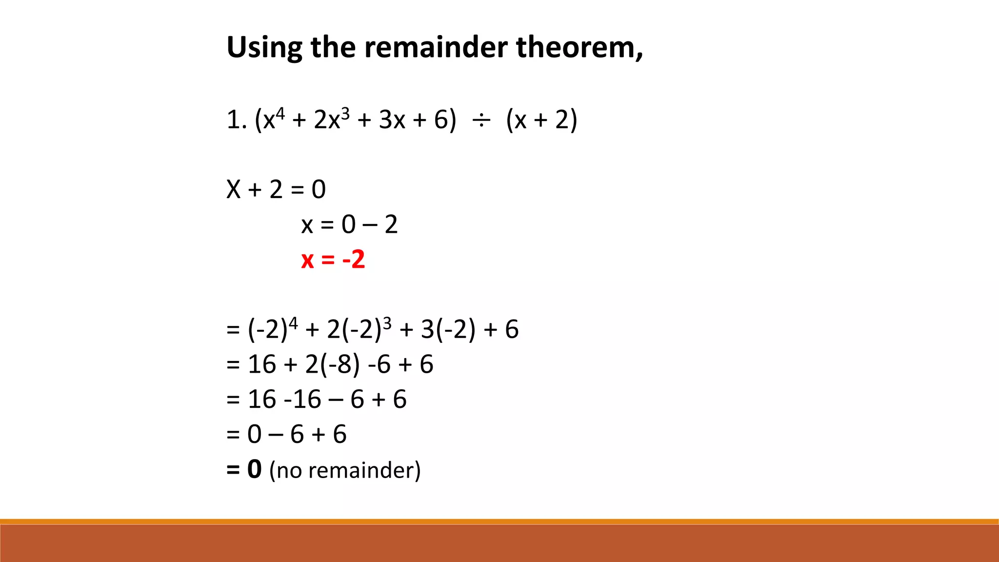Understanding the remainder theorem | PPTX | Computing | Technology ...