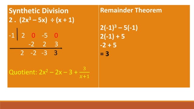 Understanding the remainder theorem | PPT