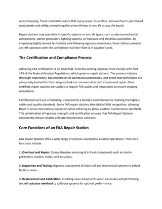 Understanding the Role of an FAA Repair Station in Modern Aviation ...