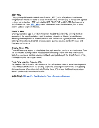 Understanding the Role of APIs in Shopify Third-Party Logistics Integration.pdf