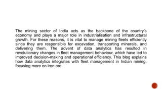 Understanding the Role of Data Analytics in Mining Fleet Management in ...
