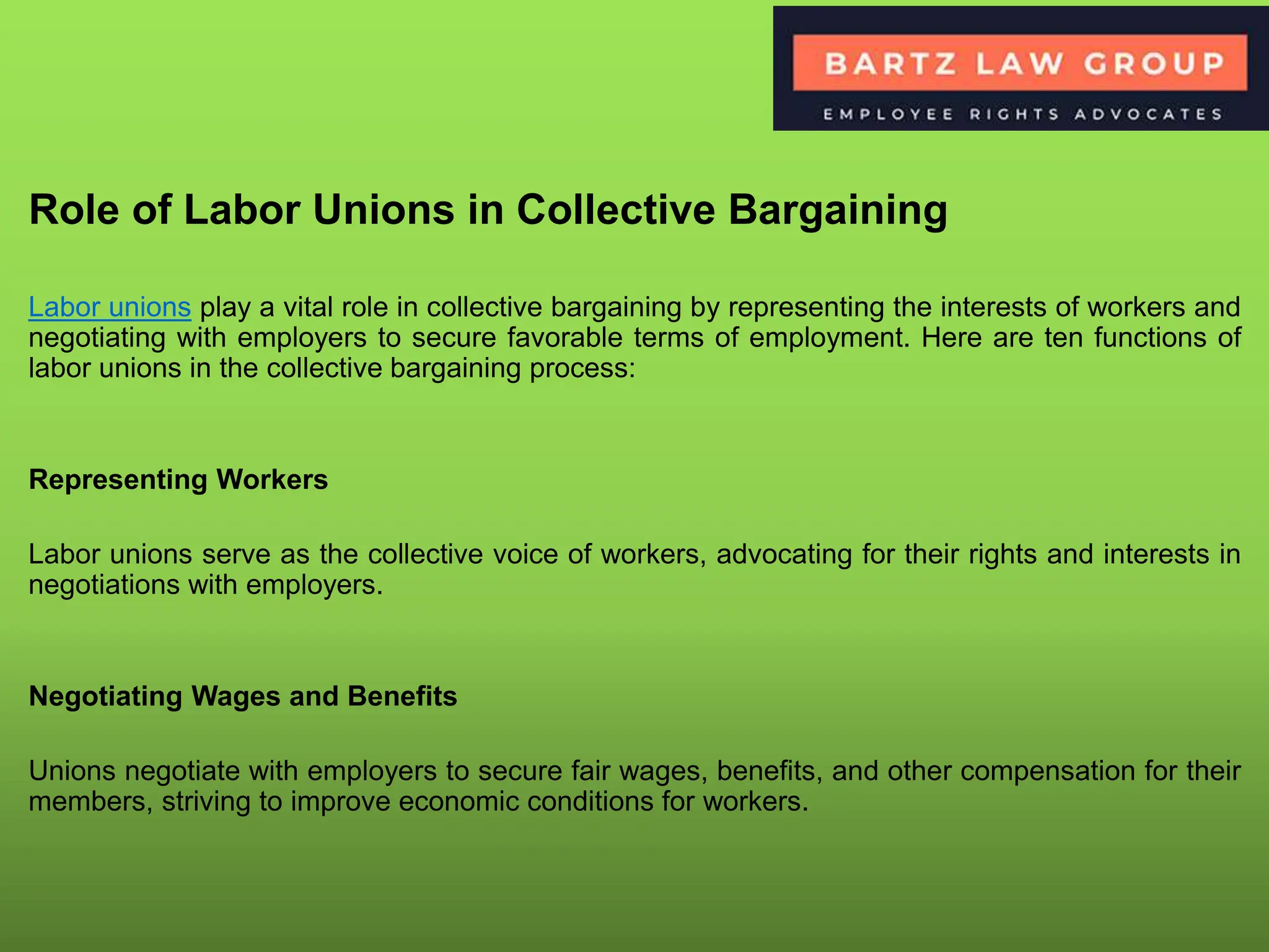 Understanding the Role of Labor Unions and Collective Bargaining | PDF