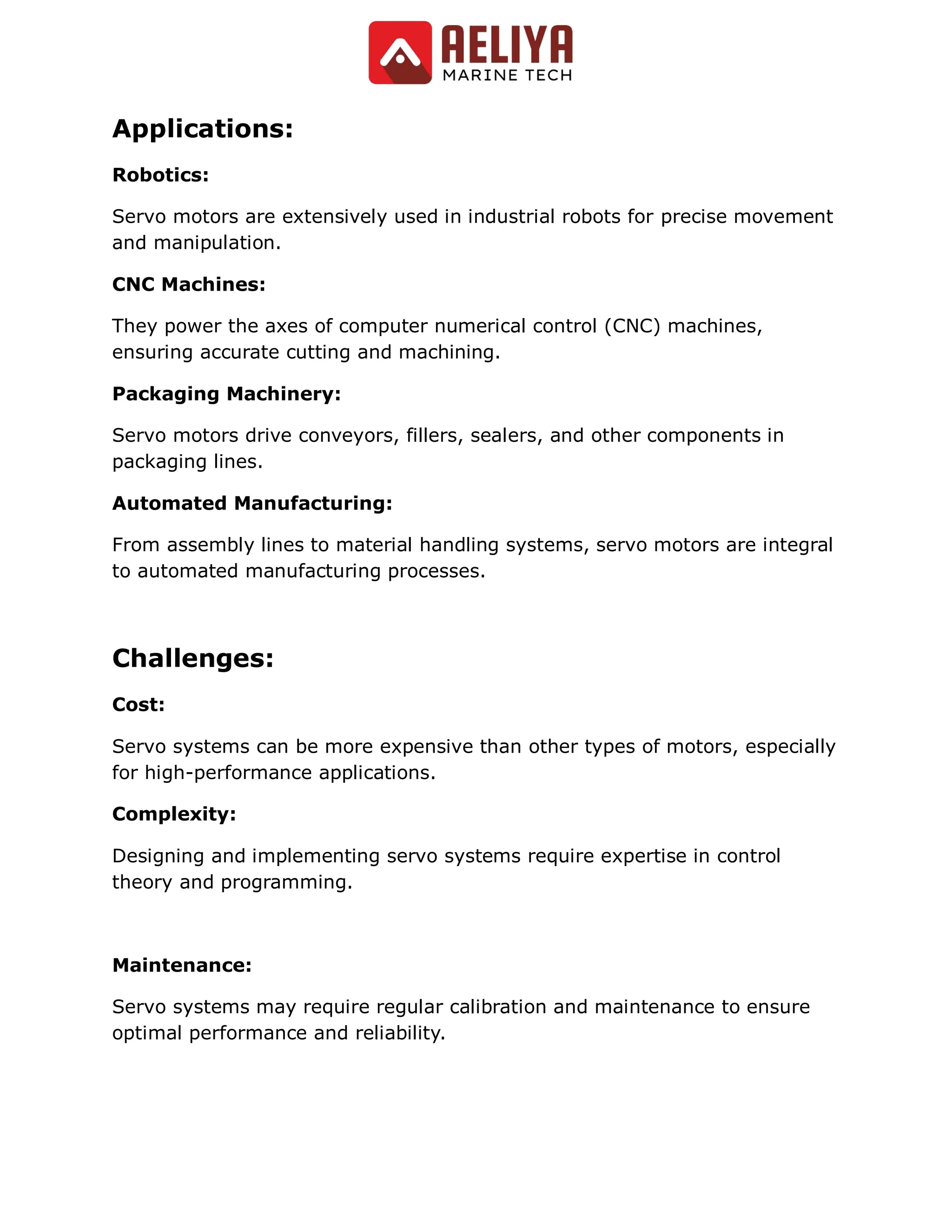 Understanding the Role of Servo Motors in Industrial Automation | PDF