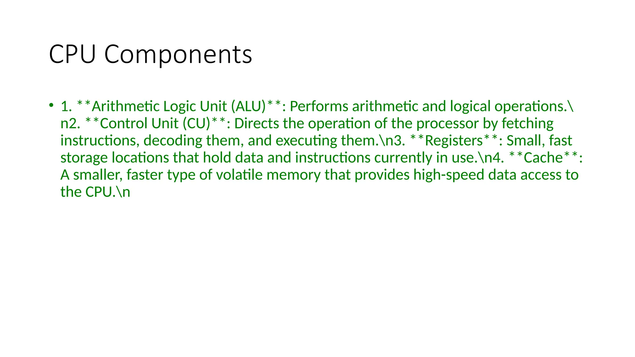 Understanding The Role Of The Cpu In Executingpptx